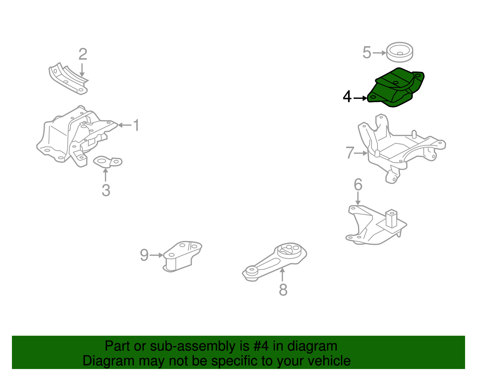 11220-1HA0B - Automatic Transmission Mount (Left) 2012-2019 Nissan | Nissan Parts & Accessories ...