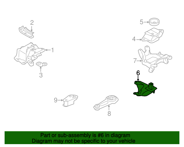 2012-2019 Nissan Rear Mount Bracket 11253-3AA2A | OEM Parts Online