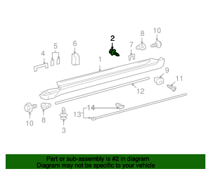 75867-30130 - Rocker Molding Clip - 2006-2020 Lexus | MyLexusParts