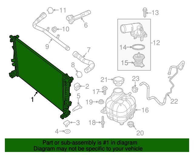68291178AA - Engine Cooling Radiator - 2019 2020 Jeep Cherokee | Mopar ...