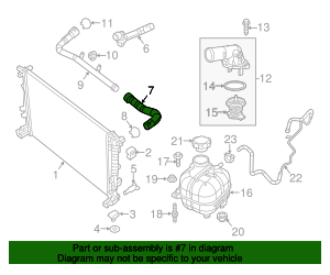 2014-2018 Jeep Cherokee Upper Hose 68191620AD | AutoNationParts.com