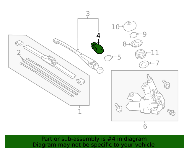 76721-T0A-003 - Cover, Arm - 2012-2020 Honda | Genuine Honda Parts