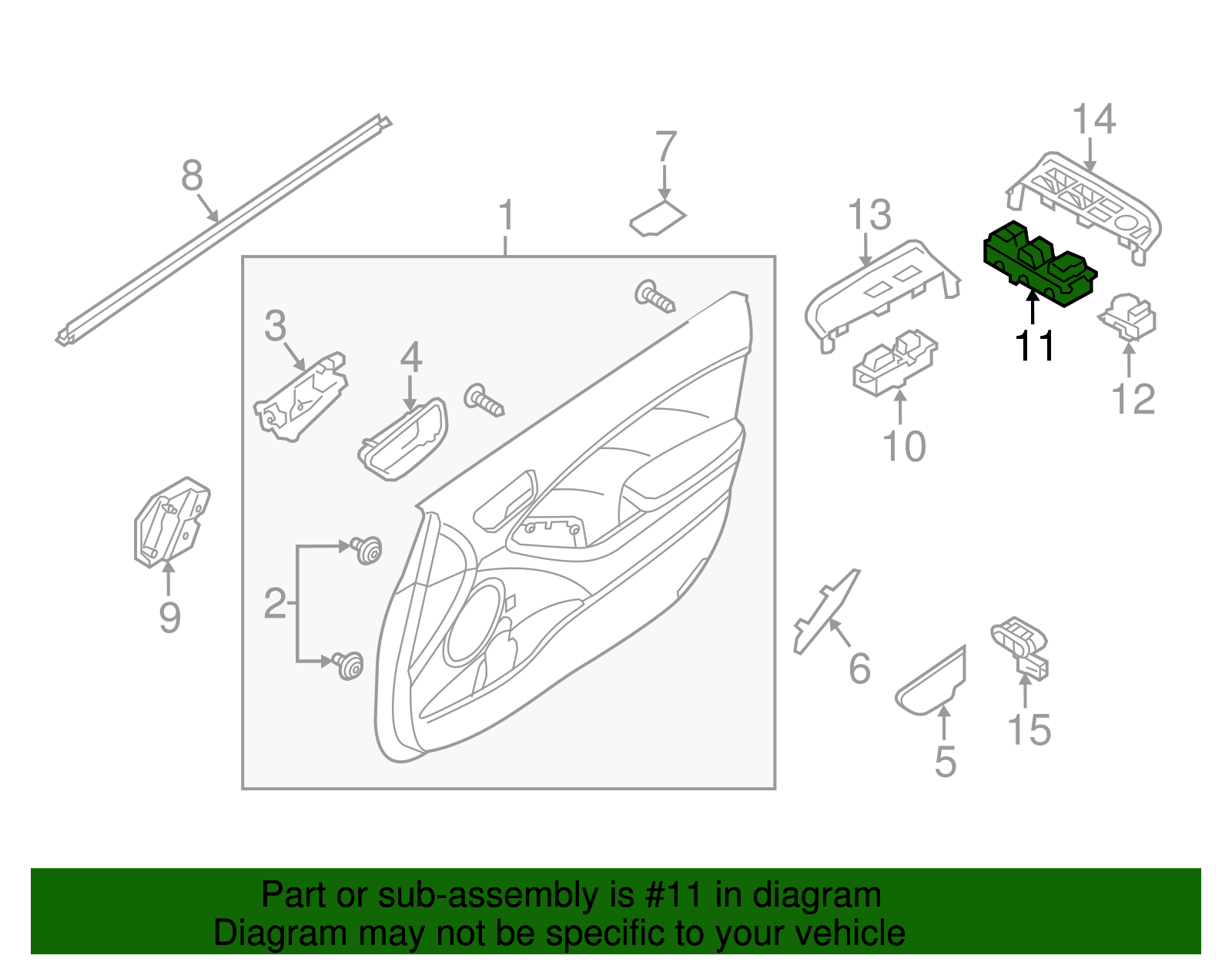 93571-A7000 - Window Switch 2014-2018 Kia | Kia.Parts Store