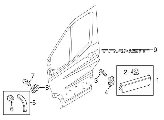 2015-2021 Ford Side Body Panel Molding Clip -W716507-S300 | OEM Parts ...