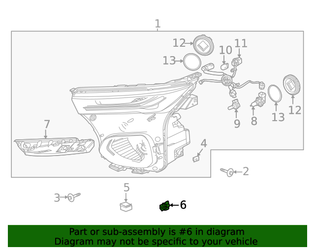 2011-2023 GM Head Lamp Retainer 13255509 | GMPartsDirect.com