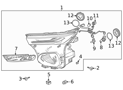 Headlamp Components for 2023 Chevrolet Trailblazer | Chevrolet Parts Direct