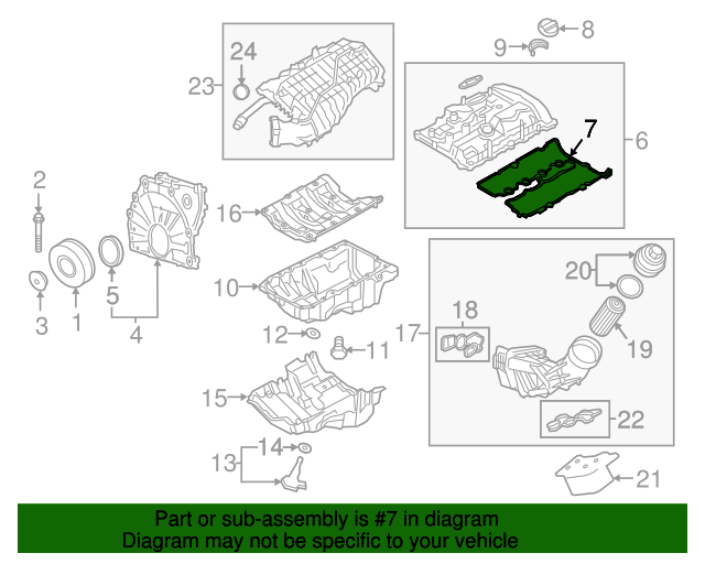11128618519 - 2016-2022 BMW Valve Cover Gasket (11-12-8-618-519) | BMW ...