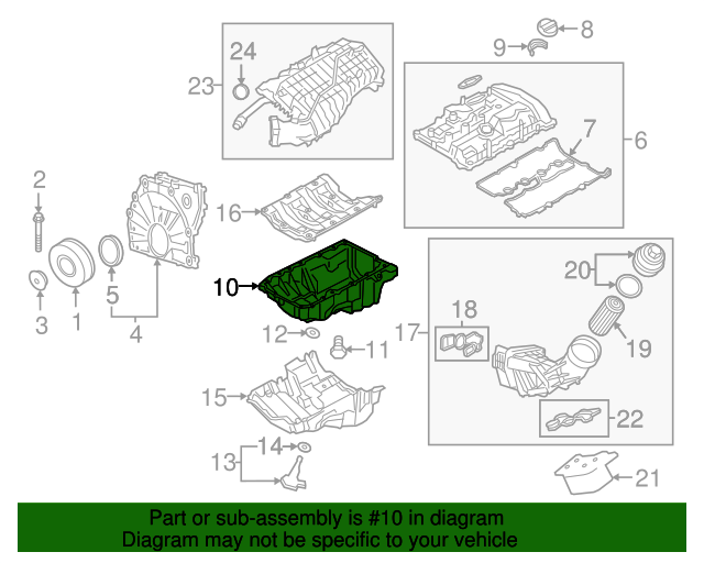 Genuine BMW 11-13-8-580-122 | Oil Pan | FREE Shipping on Most Orders ...