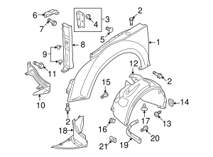 2008-2015 Audi Fender Splash Shield 8J0-821-171-B | AutoNationParts.com