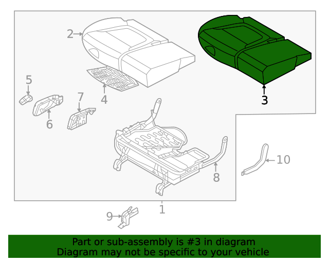 2022 Hyundai Tucson Seat Cushion Pad 89150-N9010 | Joseph Airport Hyundai