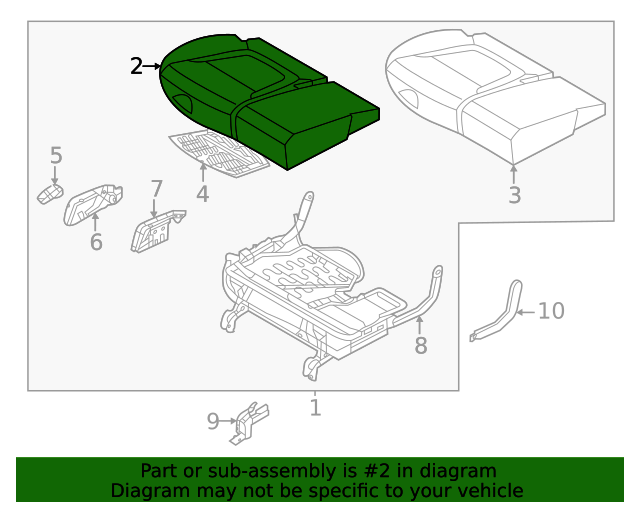 89260-CW010-KWE - Seat Cushion Cover 2022-2024 Hyundai Tucson ...