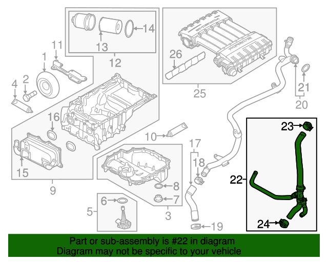 2015-2018 Porsche Cayenne Outlet Hose 946-106-051-52 | Porsche Marin