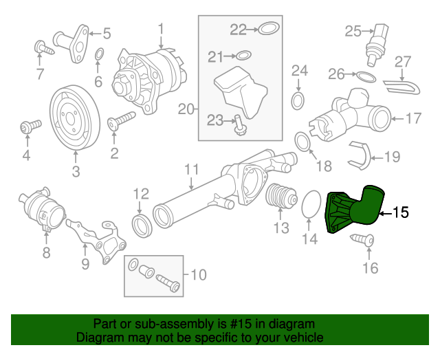 2011-2018 Porsche Cayenne Water Outlet 958-106-131-00 | OEM Parts Online