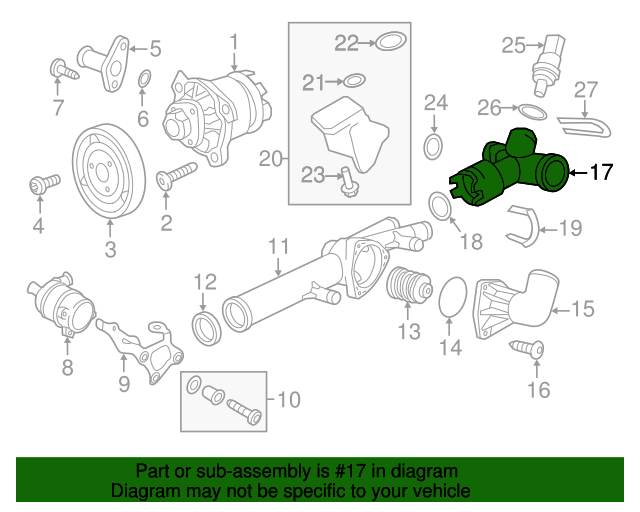 955-106-132-00 - Engine Coolant Pipe 2008-2014 Porsche Cayenne ...