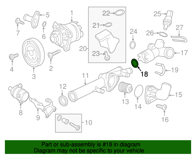 2008-2018 Porsche Cayenne Engine Coolant Pipe O-Ring WHT-000-862 ...