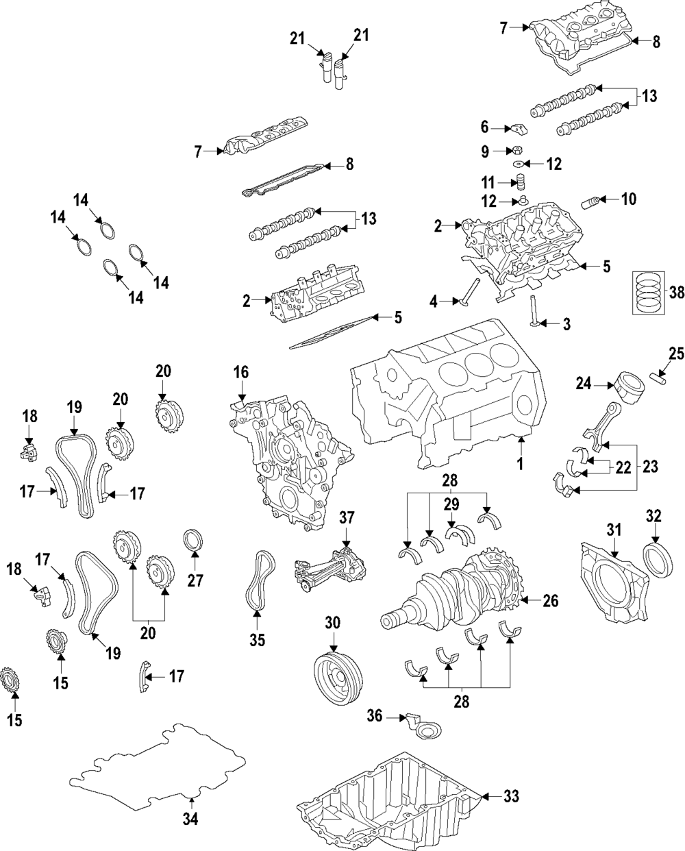 2024 Ford Ranger Piston N2DZ-6108-A | OEM Parts Online
