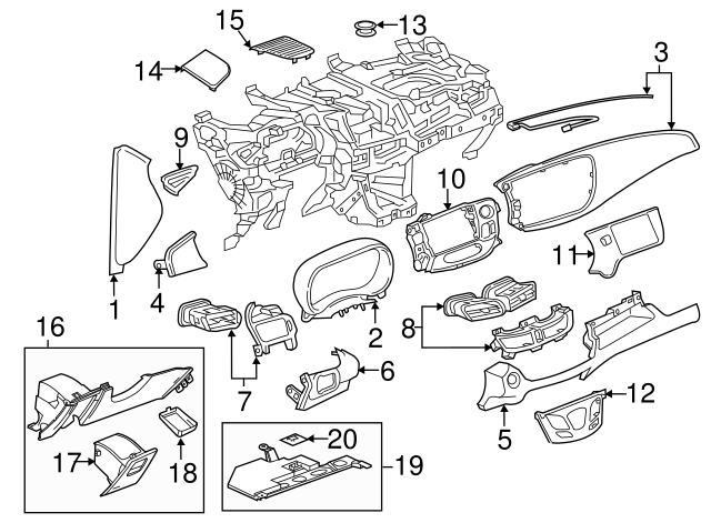 2016-2018 Buick Envision Finish Panel 84001677 | GMPartsDirect.com