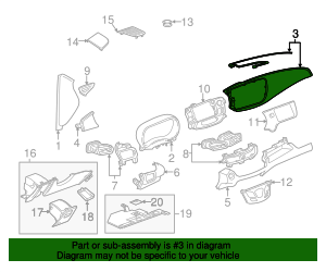 2019-2020 Buick Envision Cool Acute Wave Passenger Side Instrument ...