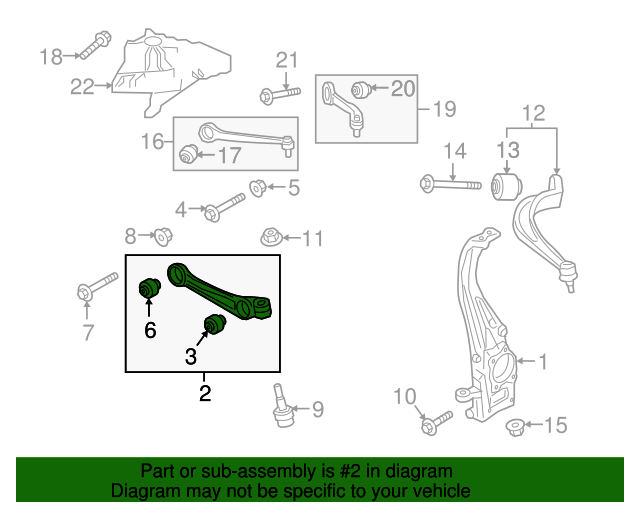 4M0-407-152-L - Ft Lower Control Arm 2017-2023 Audi | Audi OEM Parts