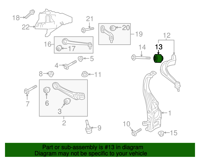 2017-2024 Audi Rear Lower Control Arm Bushing 4M0-407-183-B | OEM Parts ...