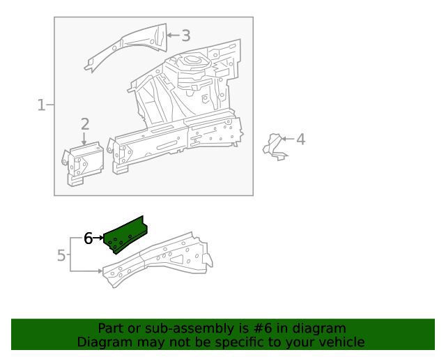 2019-2022 Mercedes-Benz Fender Rail Reinforcement Brace 177-630-07-01 ...