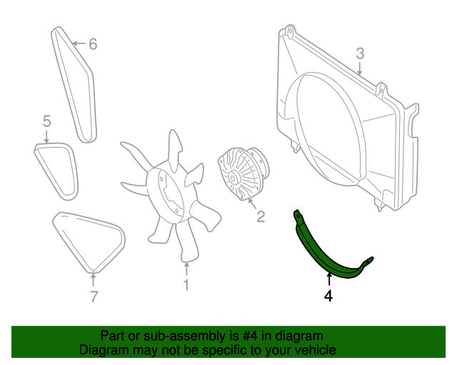 1999-2004 Nissan Lower Shroud 21477-7B400 | TascaParts.com