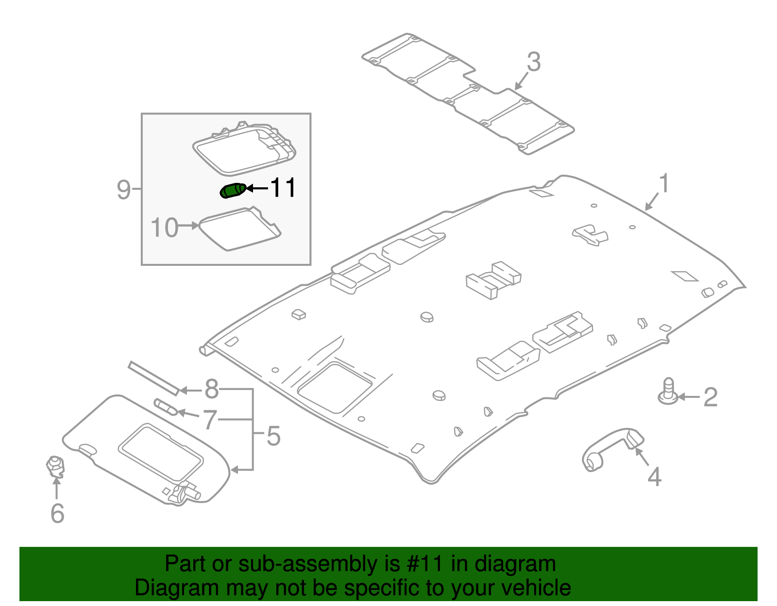 26282-0V200 - Dome Lamp Bulb 2003-2023 Nissan | Nissan Parts ...