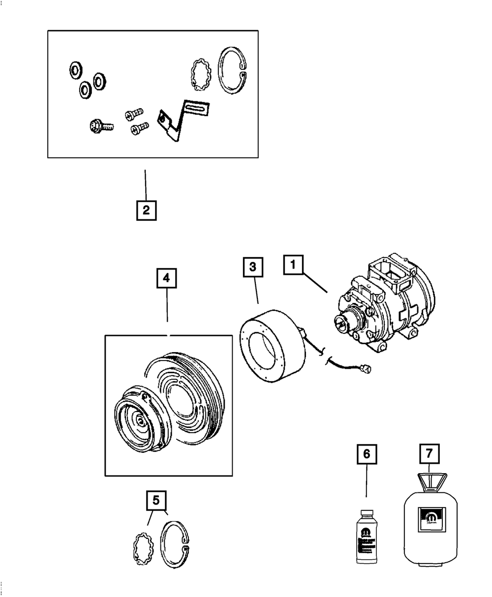 2008-2019 Mopar A/C Compressor Clutch Overhaul Kit 68032119AA | Mopar ...