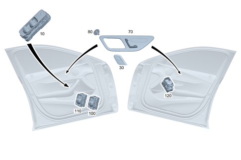 Switch in Front Door Trim for 2017 Mercedes-Benz GLC300 | Mercedes-Benz ...