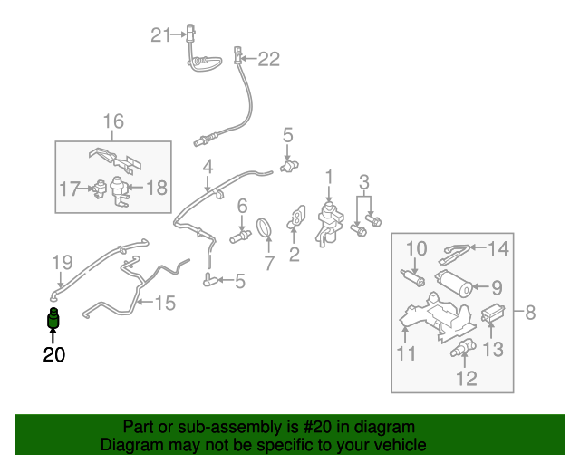 Genuine OEM Ford Part - Vapor Hose Cap 9L8Z-9A089-A | Genuine OEM Ford ...