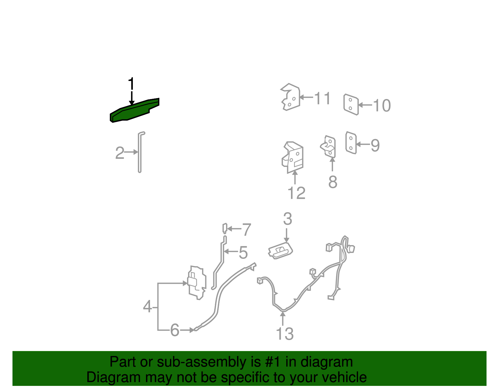 2007-2014 GM Handle (Replaces 25960522) 84053450 GM | GMPartsDirect.com