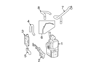 211-830-13-96 - HVAC Heater Hose 2006 Mercedes-Benz E 350 ...
