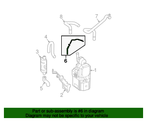 211-832-82-94 - HVAC Heater Hose 2005-2006 Mercedes-Benz E 320 ...