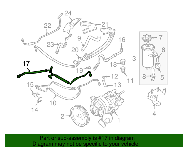 32416777412 - 2008-2010 BMW Return Tube (32-41-6-777-412) | BMW of ...