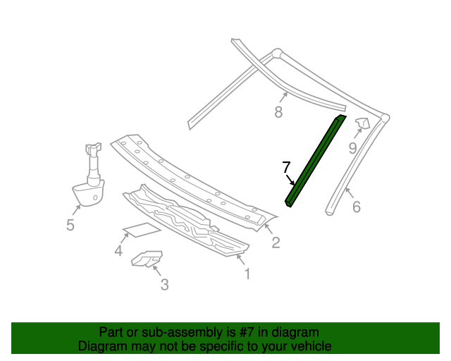 209-720-02-47 - Body A-Pillar 2004-2009 Mercedes-Benz | AutoNationParts.com