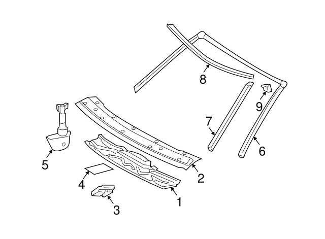 209-720-02-47 - Body A-Pillar 2004-2009 Mercedes-Benz | AutoNationParts.com