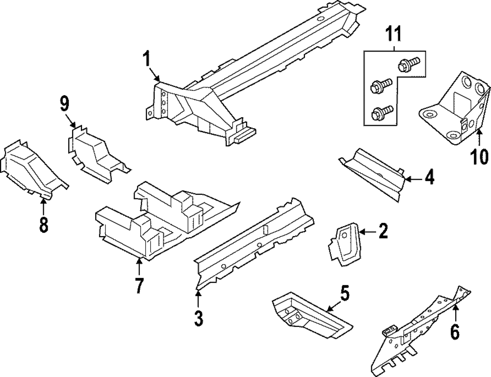 2019-2024 Porsche Cayenne Front Bracket 958-803-152-00-GRV | OEM Euro Parts