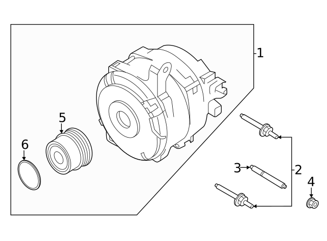 MB3Z-10344-A - Alternator Pulley 2021-2024 Ford | Ford Parts Direct
