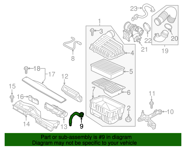 2015-2024 Audi Drain Hose 5Q0-129-637-C | OEM Parts Online