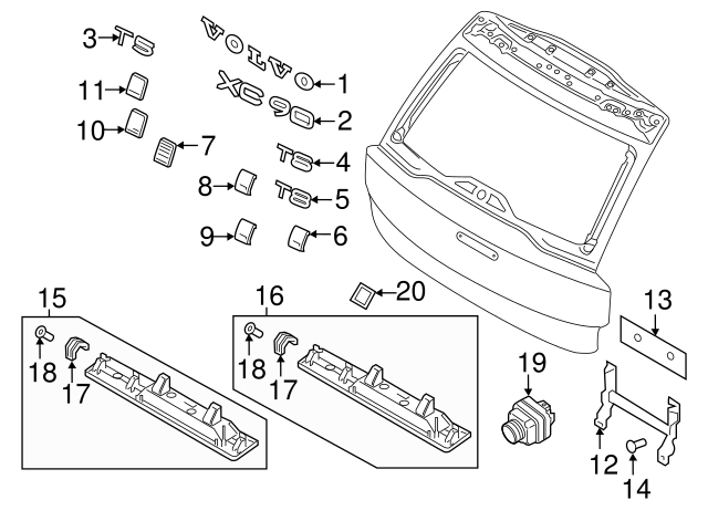 31416384 - Hatch Emblem - 2016-2021 Volvo | Volvo OEM Parts Direct