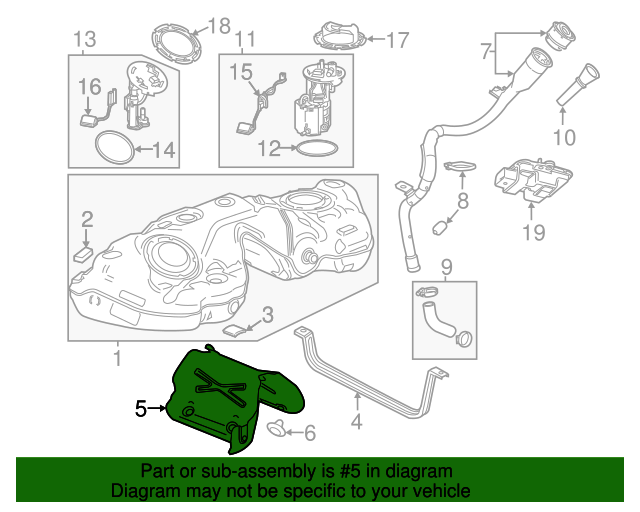 2014-2024 GM Fuel Tank Shield 23463337 GM | GMPartsDirect.com