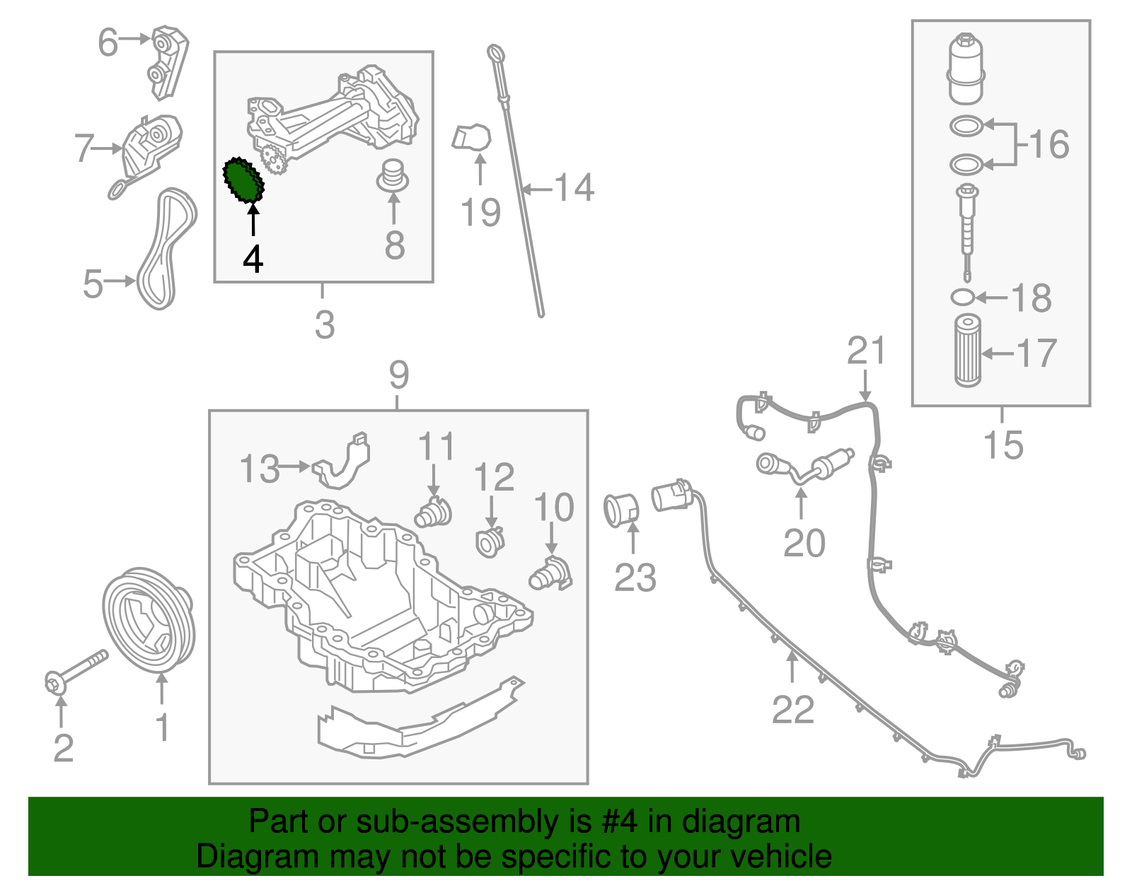 FT4Z-6652-A - 2015-2020 Ford - Oil Pump Gear | My Ford Parts