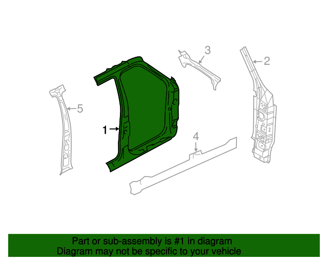2015-2017 Ford Uniside Assembly - Passenger Side (RH) FL1Z-78211A10-A ...
