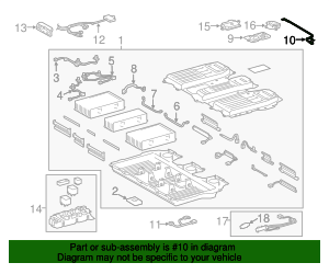 2008-2013 Toyota Highlander Battery Cable 82122-0E010 | AutoNationParts.com
