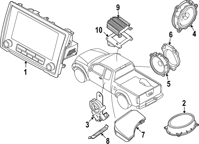 2022 Nissan Frontier Display Unit 25915-9BU0E | TascaParts.com