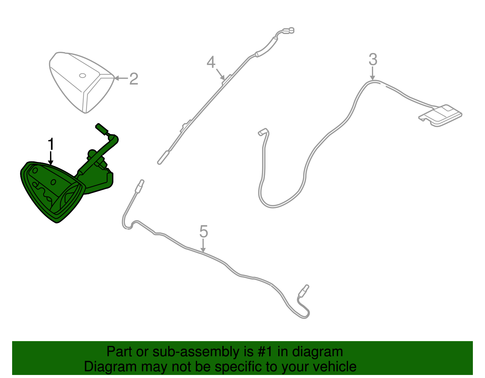 2015-2018 Chevrolet City Express Radio Antenna Base Assembly 19317248 ...