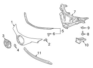 53114-10040 - Center Grille - 2018-2019 Toyota C-HR | OEM Genuine ...