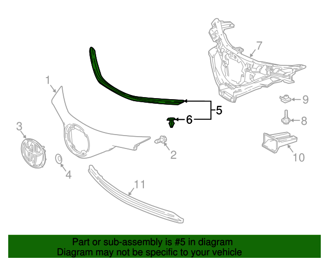 53395-F4010 - Upper Seal - 2018-2019 Toyota C-HR | Conicelli Toyota of ...
