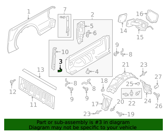 2019-2020 Ford Ranger Front Reinforced KB3Z-21279C39-B | QuirkParts