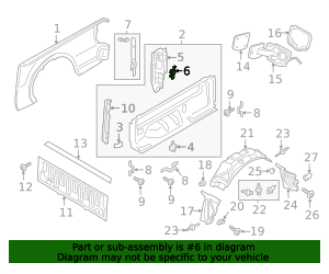 2019-2021 Ford Ranger Rear Pillar Reinforcement KB3Z-9941059-A | QuirkParts